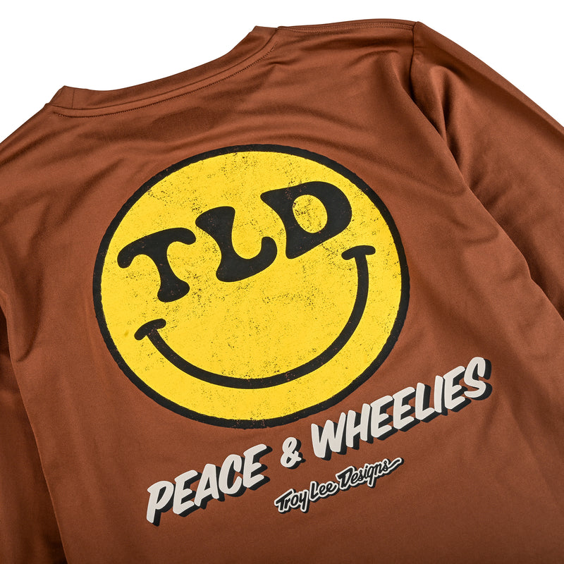 Ruckus Long Sleeve Ride Tee Wheelies Chocolate – Troy Lee Designs