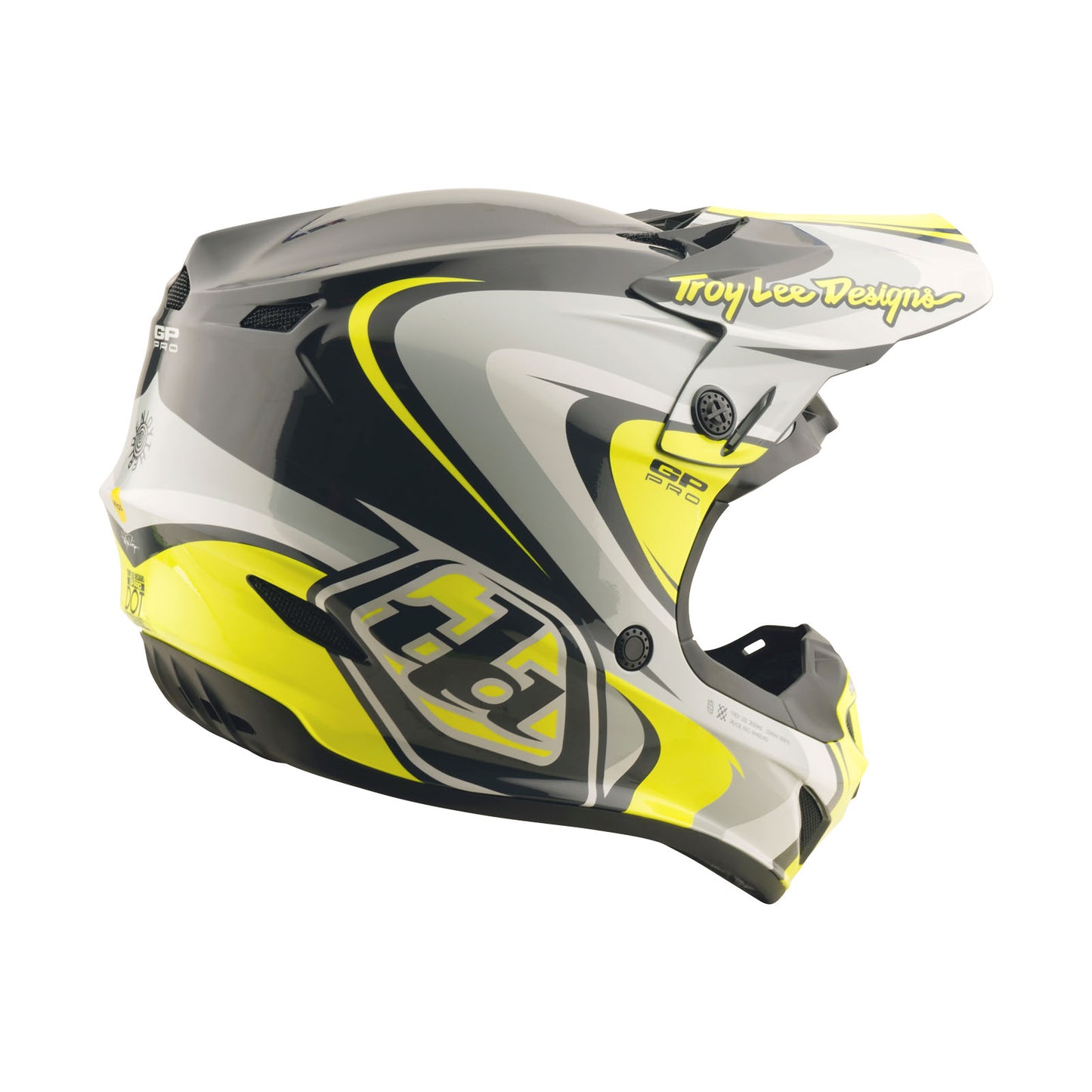 GP Pro Helmet Crossover Gray / Flo Yellow – Troy Lee Designs