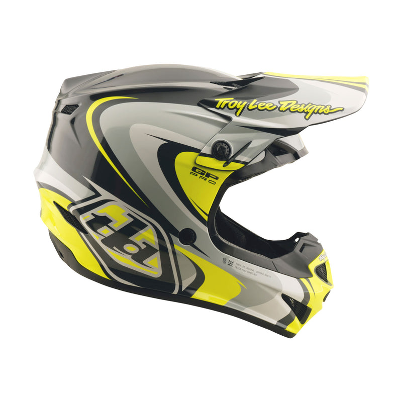GP Pro Helmet Crossover Gray / Flo Yellow – Troy Lee Designs