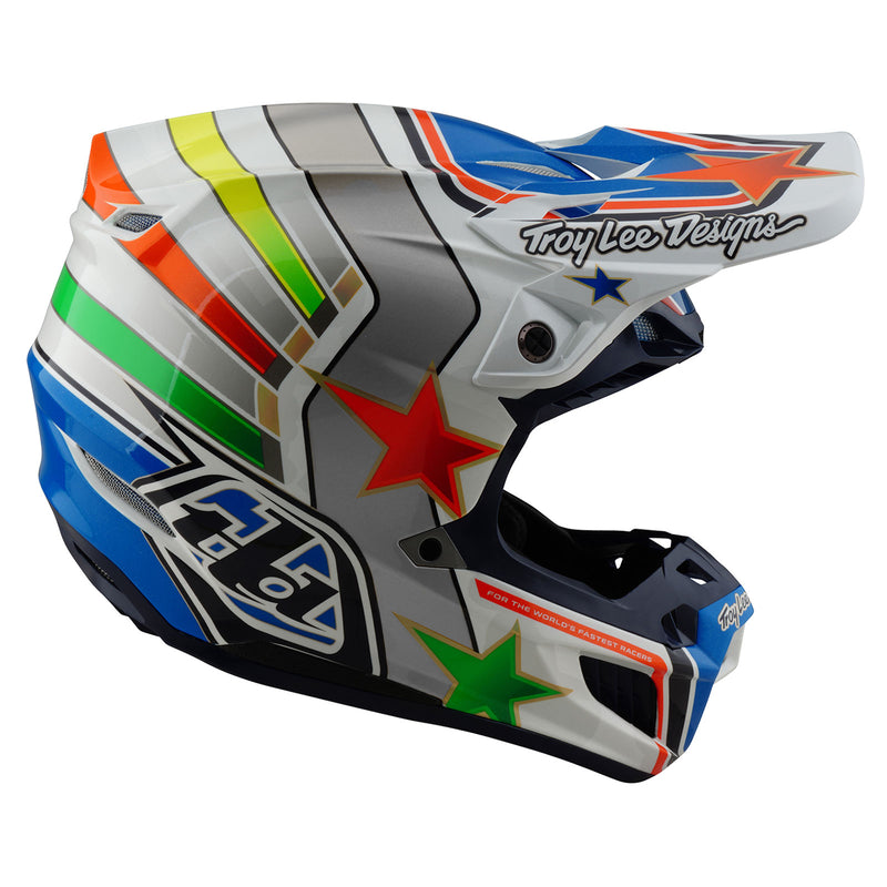 SE5 Composite Helmet Rays White / Blue – Troy Lee Designs