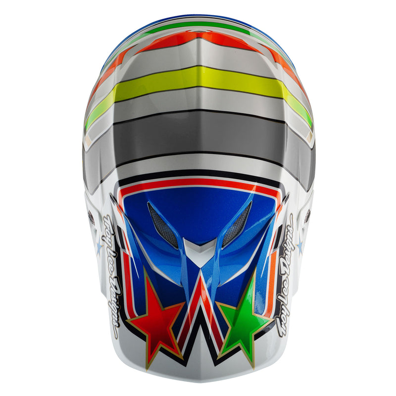 SE5 Composite Helmet Rays White / Blue – Troy Lee Designs
